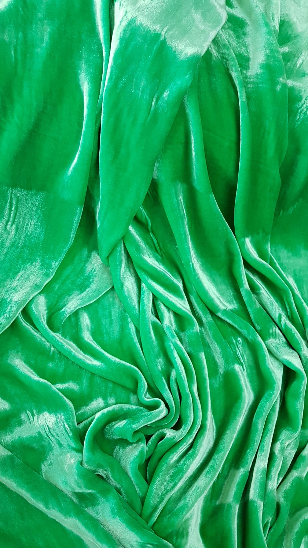 Catifea verde iarba matase naturala 100% - Evelin Textile