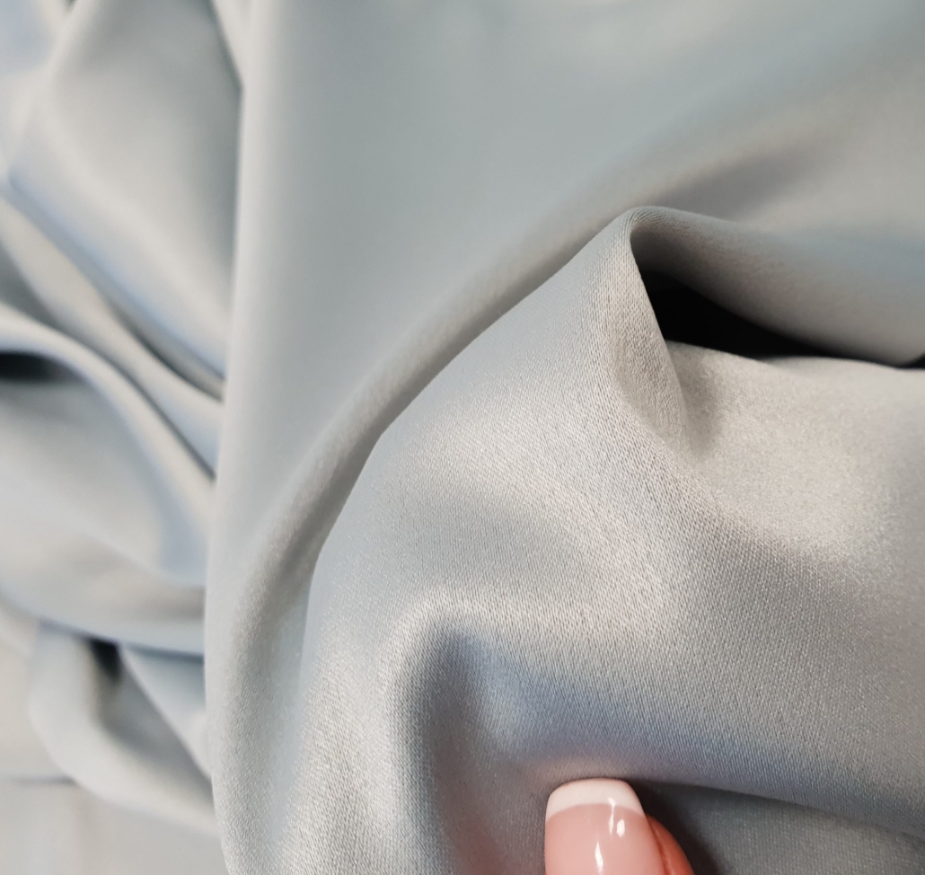 Tafta Basic gri, material textil cu elastan - Evelin Textile