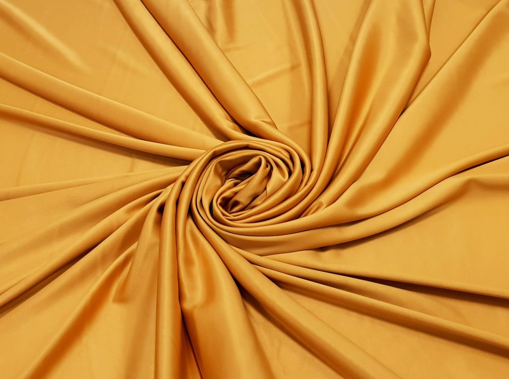 Tafta Basic galben mustar, material textil cu elastan - Evelin Textile