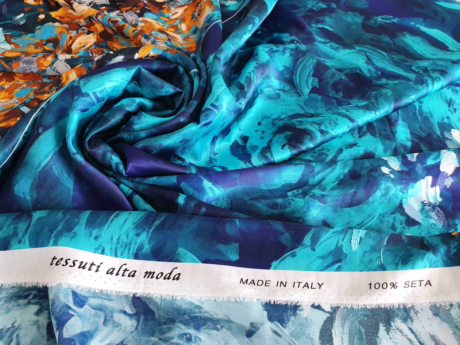 Matase naturala imprimata EVL181 - Evelin Textile