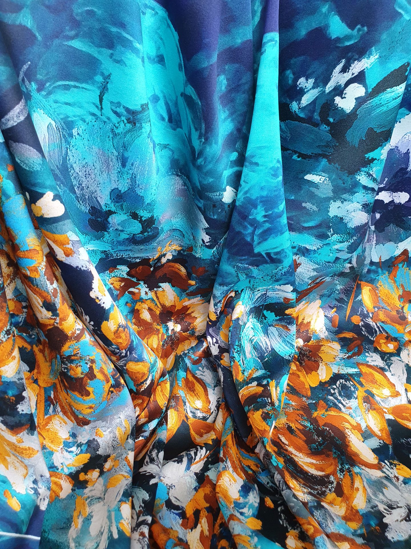 Matase naturala imprimata EVL181 - Evelin Textile