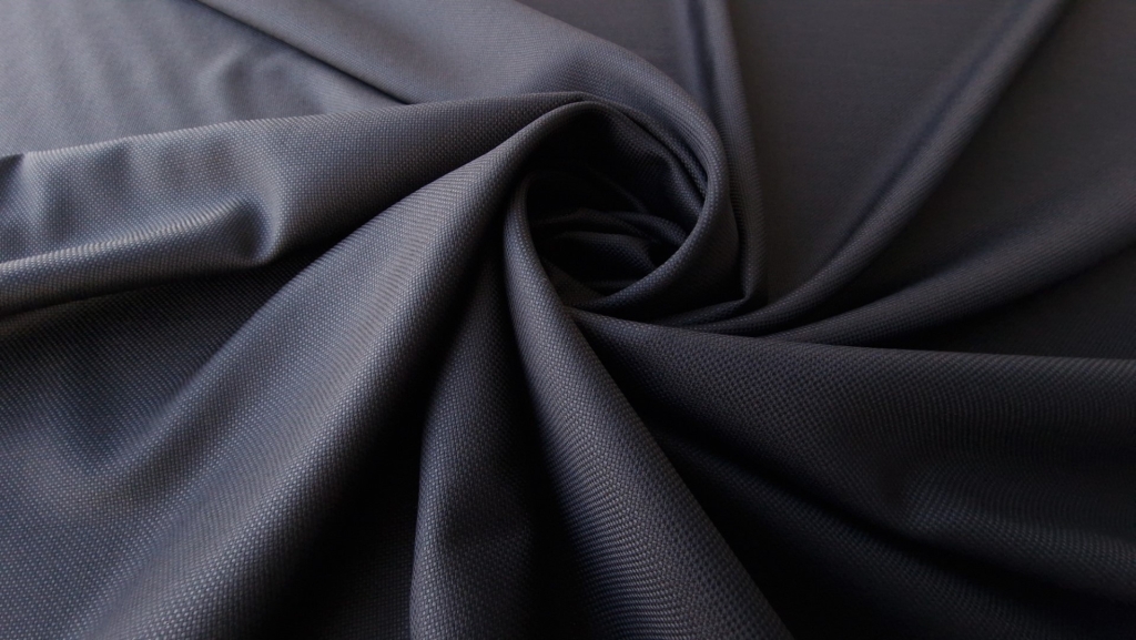 Stofa neagra subtire din lana si matase naturala - Evelin Textile