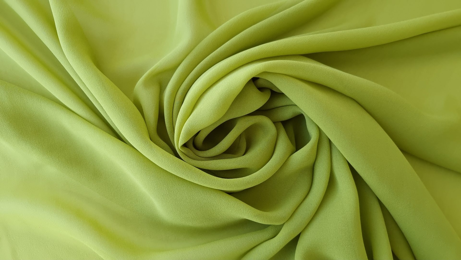 Voal Georgette din matase naturala verde fistic - Evelin Textile