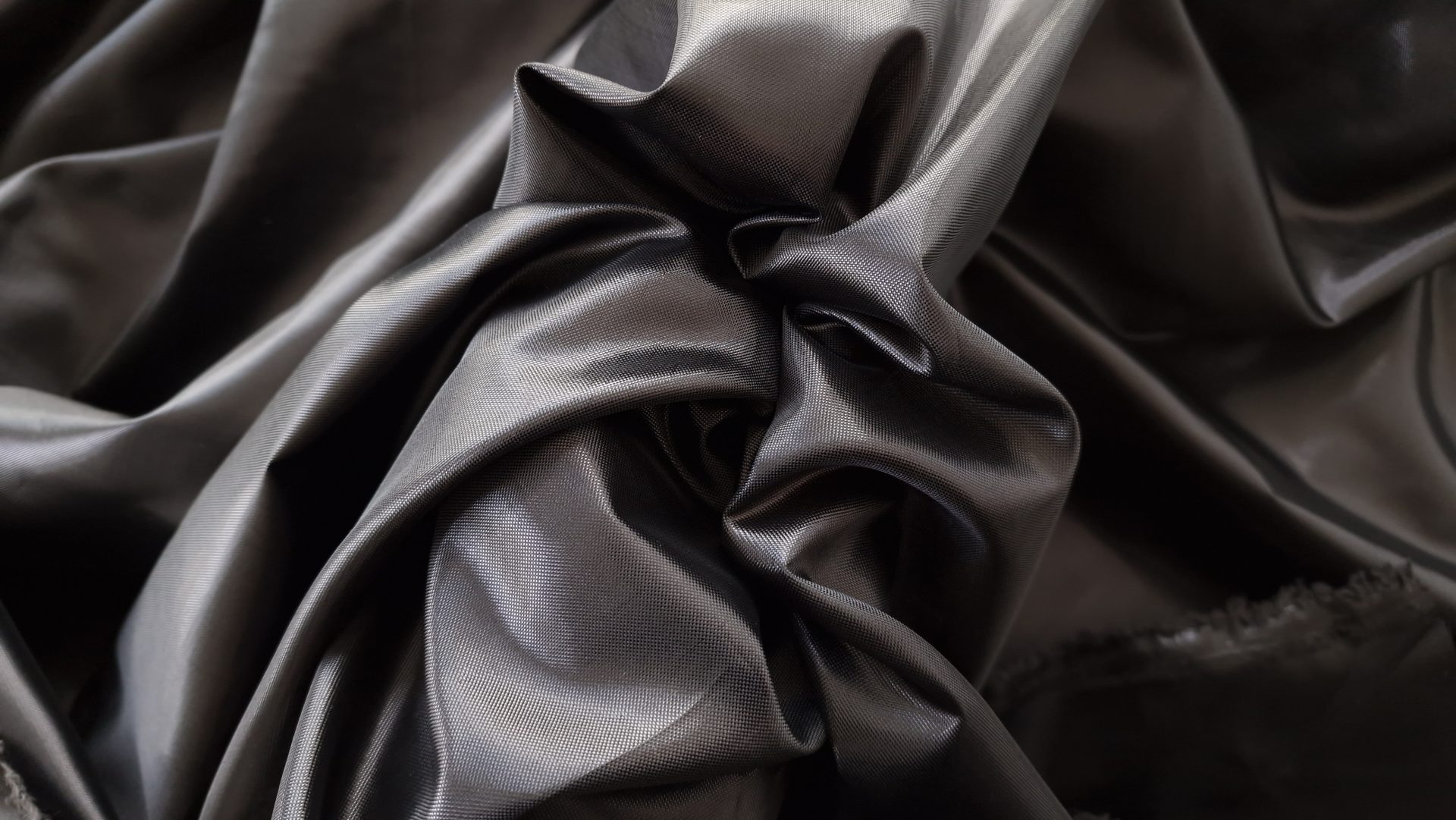 Organza densa metalizata neagra - Evelin Textile