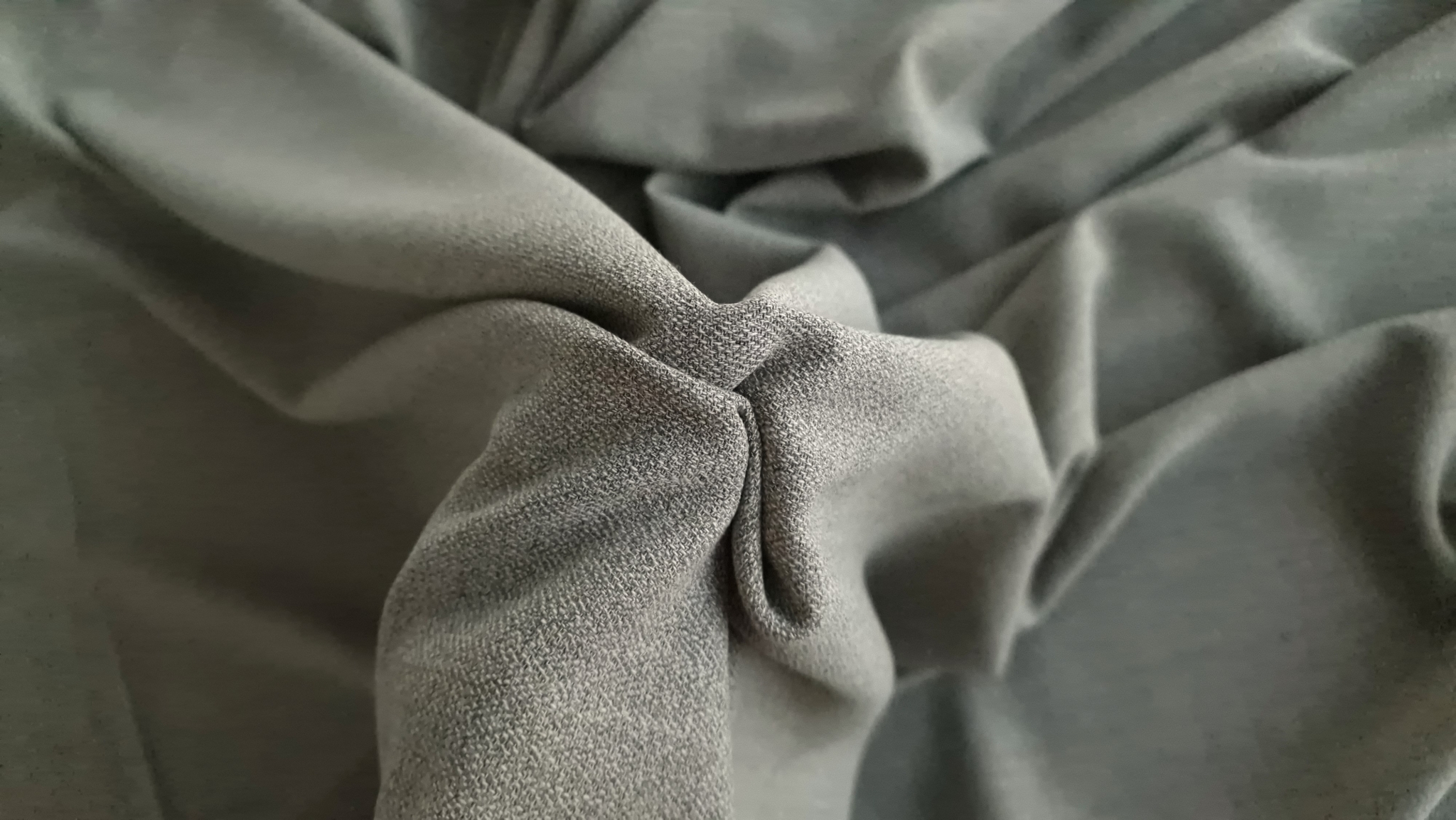 Triplu voal ripsat din lana grej - Evelin Textile