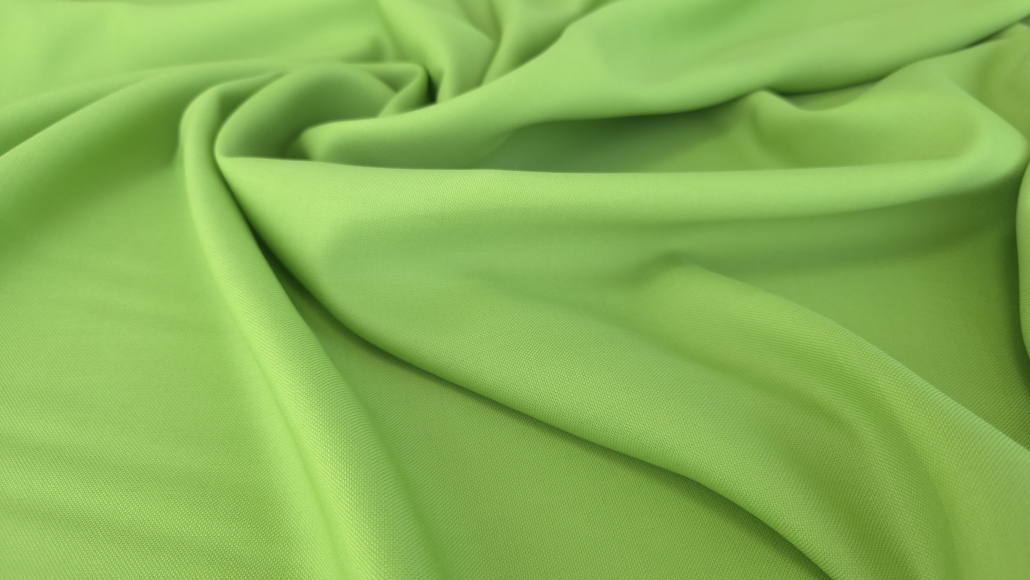Stofă gabardină verde din lână virgină și mohair
