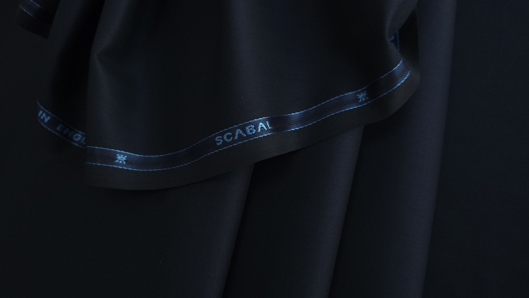 Stofă lână și cașmir Super 180’s bleumarin inchis